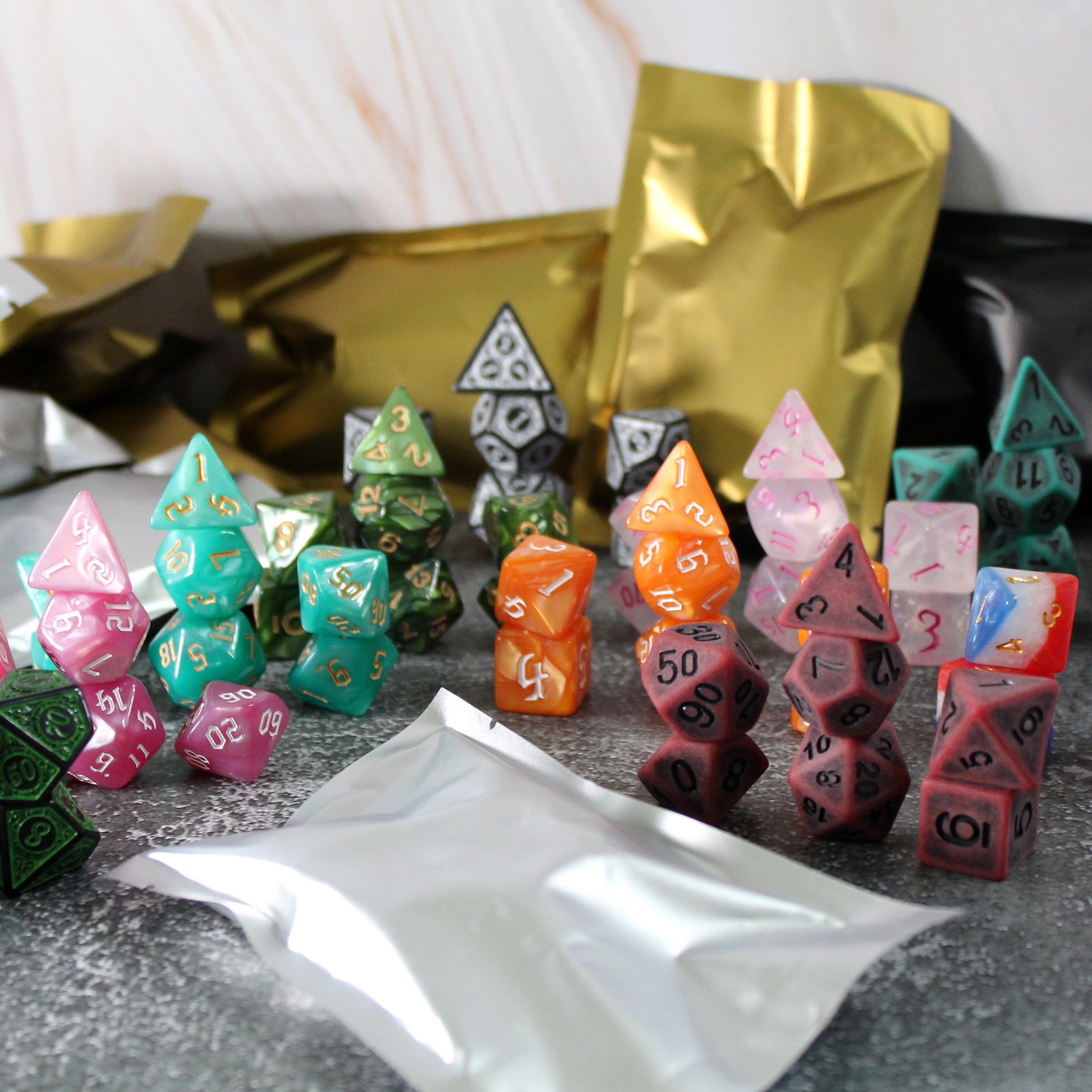 Mystery Polymer RPG Dice Set | Blind-Bag Plastic Dice for DND – Dice ...