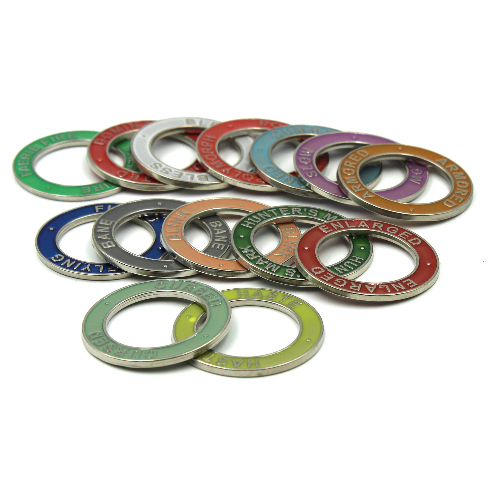 Spell Effect Rings - Metal Status Marker Rings for D&D & RPG Games ...