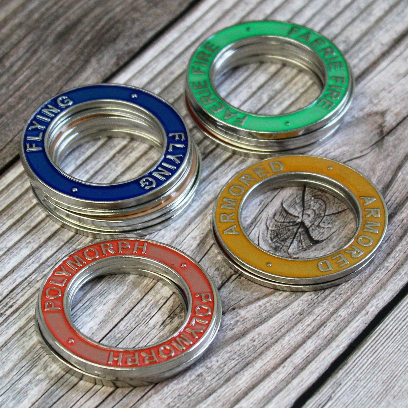 Spell Effect Rings - Metal Status Marker Rings for D&D & RPG Games ...