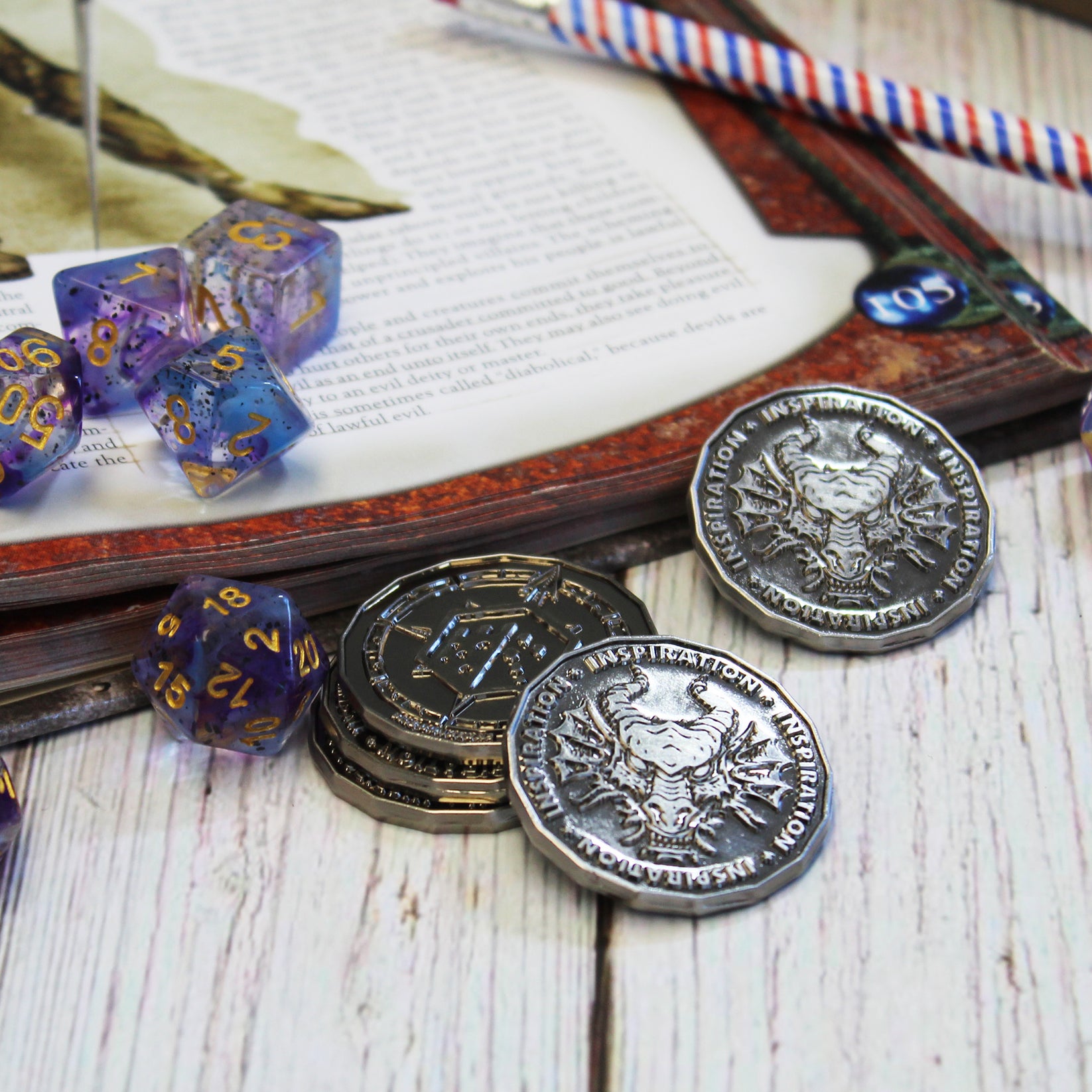 Inspiration Tokens (Silver) – Dice Dungeons